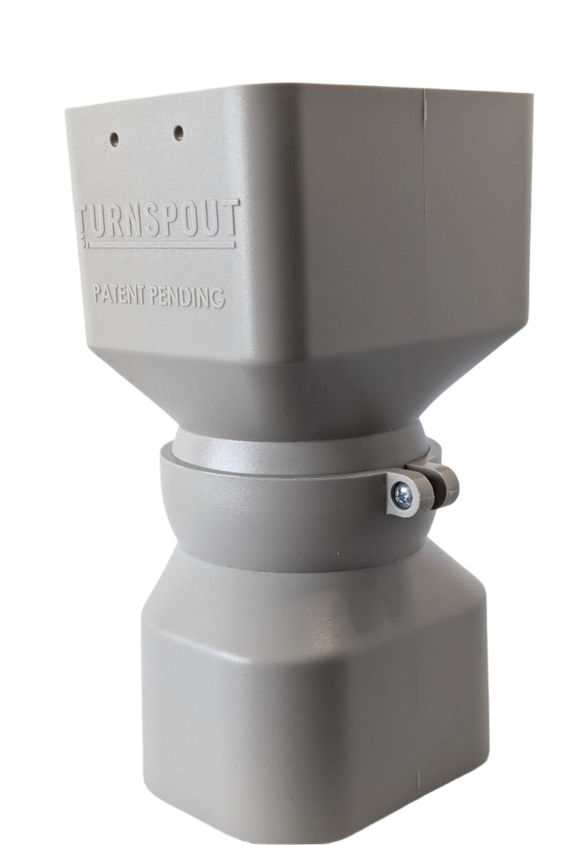 TurnSpout Grey 3x4 Downspout Extension | TurnSpout